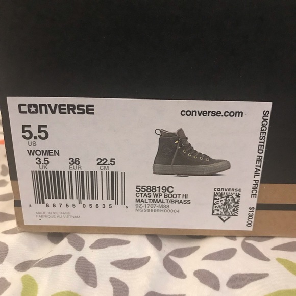 Converse | Shoes | Nike Converse Chuck Taylor Waterproof Hitop Boot ...